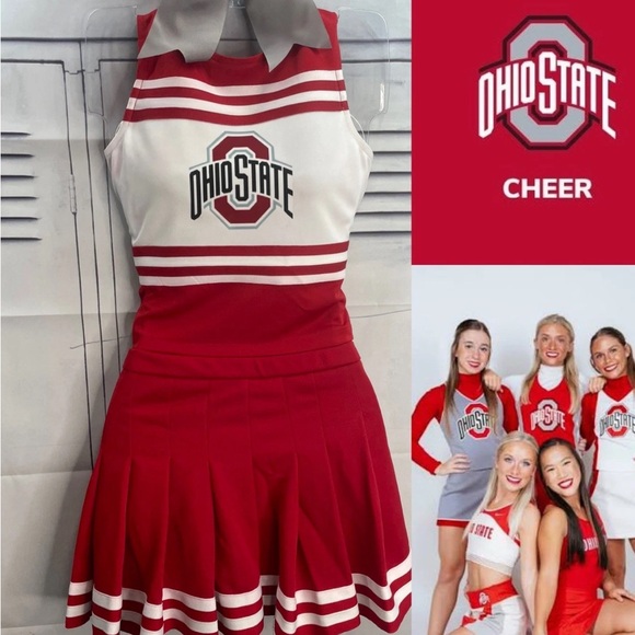 Skirts | Ohio State Cheerleading Outfit Red And White | Poshmark